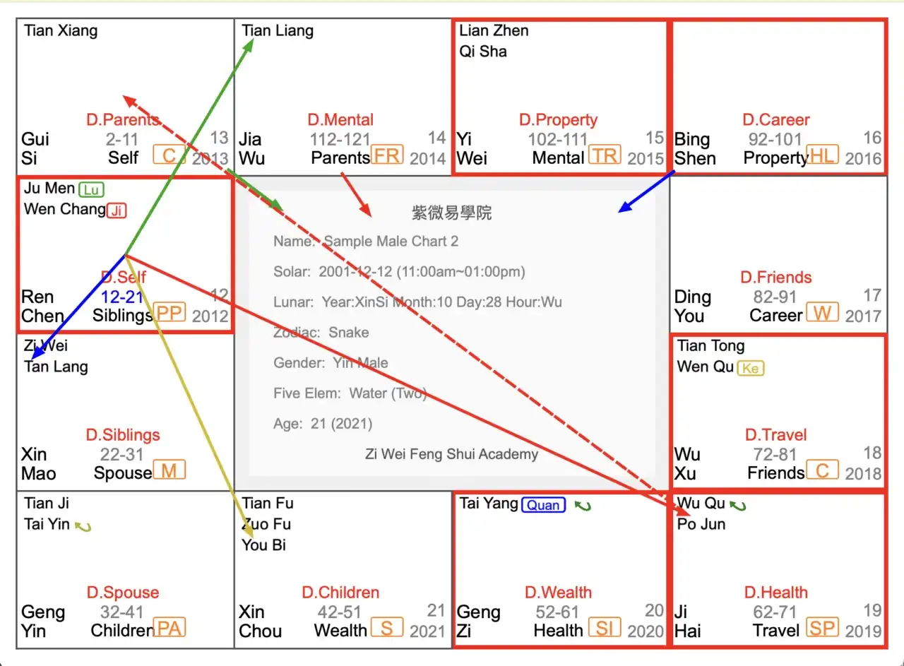 How a Zi Wei Dou Shu Chart Interpretation enhances monthly wealth